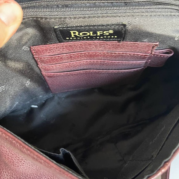Rolfs | Bags | Rolfs Legacy Ii Merlot Leather Handbag Purse Shoulder ...